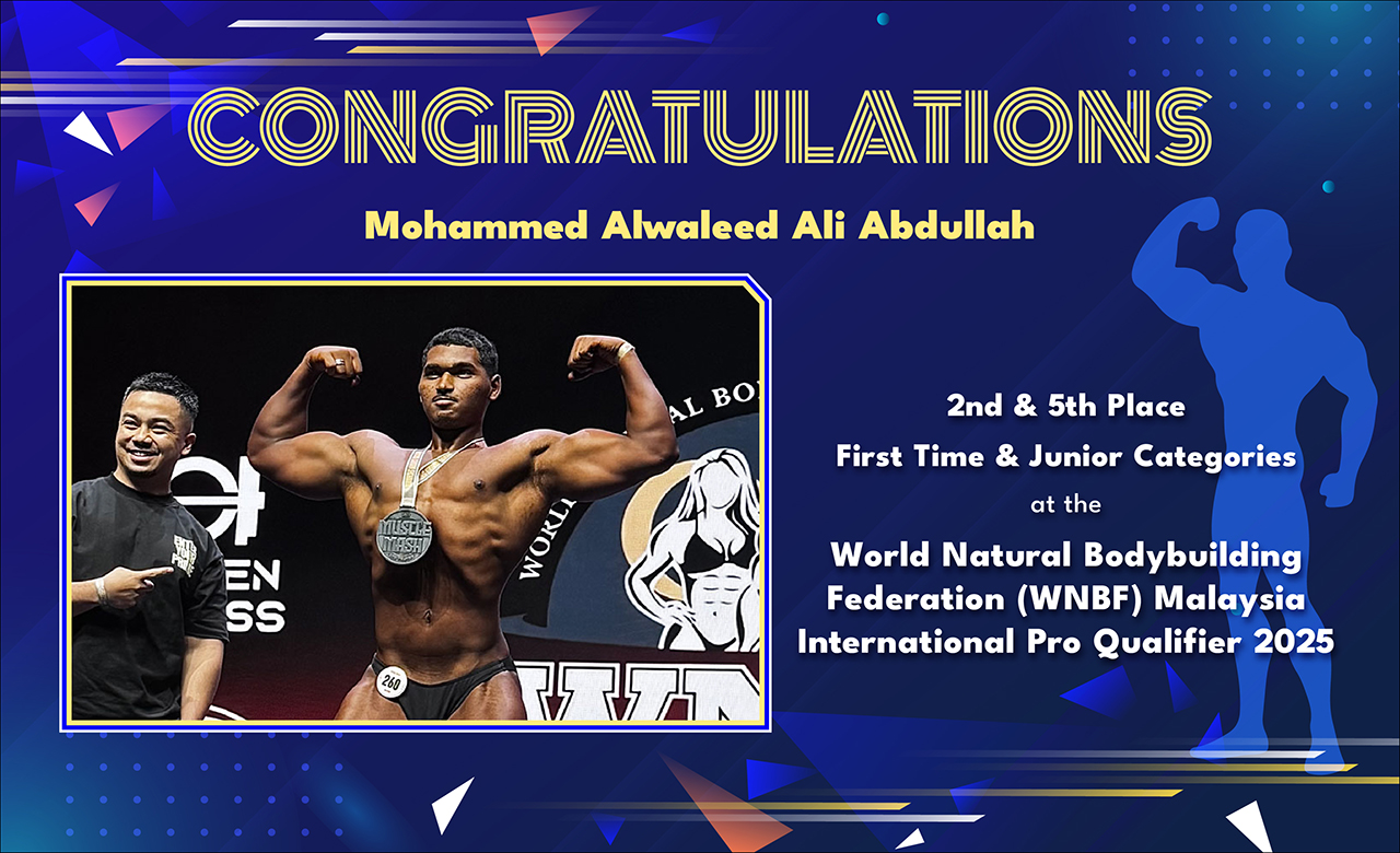 APU’s Mohammed Alwaleed Shines at WNBF Malaysia Pro Qualifier 2025 | APU